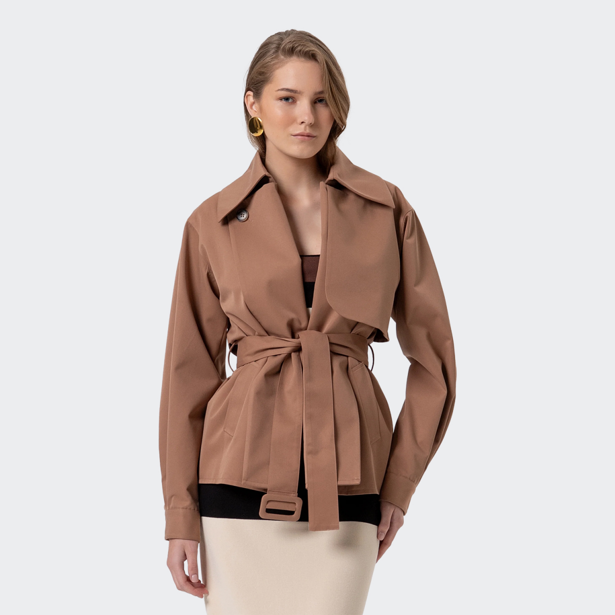 Trench Coat Oversized Fracomina - R26SC1005W44101M07CACAO_6 - Urban Project