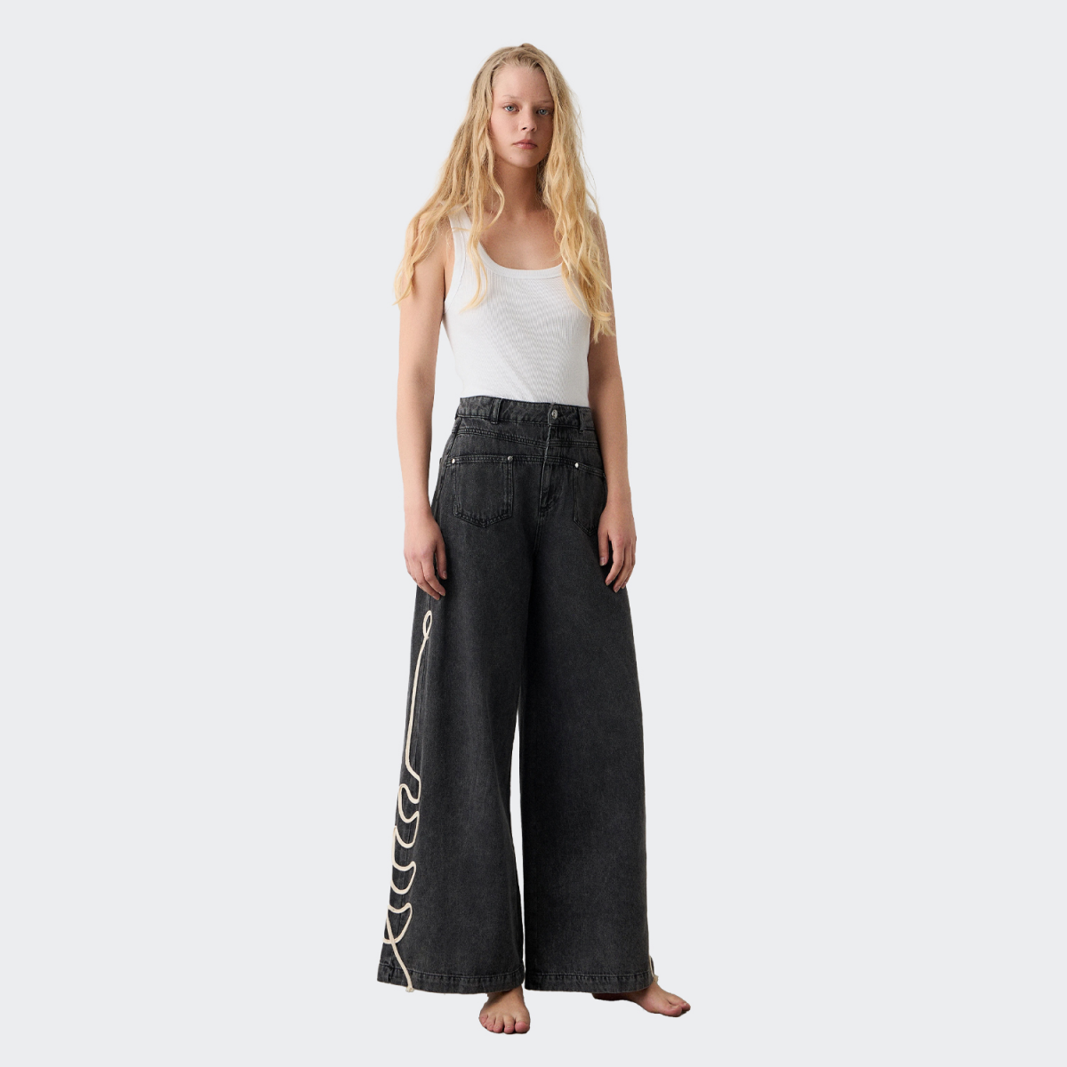 BSB Wide Leg Zaria Black Jeans | Women | Buy Online - 053212909BLACK_9 ...